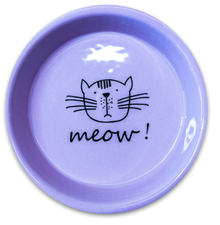 Mr.Kranch миска д/к MEOW 200 мл керамическая сиреневая