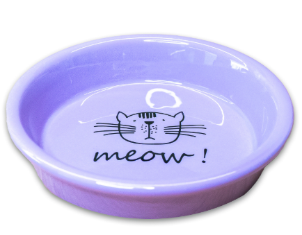 Mr.Kranch миска д/к MEOW 200 мл керамическая сиреневая
